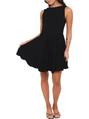 PETAL & PUP Vanity Sleeveless Fit & Flare Minidress