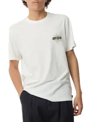 Rip Curl Disorder Burst Cotton Graphic T-shirt Bone