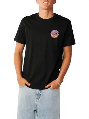 Rip Curl Wettie Passage Logo Cotton Graphic T-shirt Black