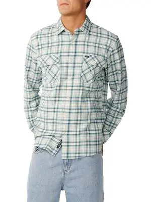 Rip Curl Check Cotton Button-up Shirt - Bone