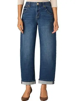 Wit & Wisdom High Waist Straight Leg Jeans - Blue