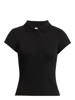 Bp. Stretch Cotton Rib Polo Black