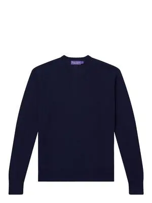 Ralph Lauren Purple Label Cashmere Crewneck Sweater - Blue