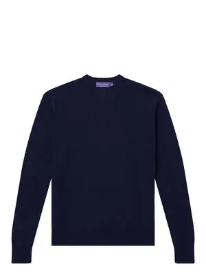 Ralph Lauren Purple Label Cashmere Crewneck Sweater - Navy