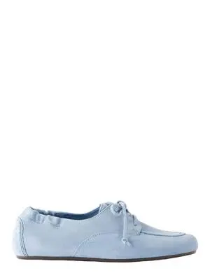 Celine Suede Lace-up Loafers - Blue