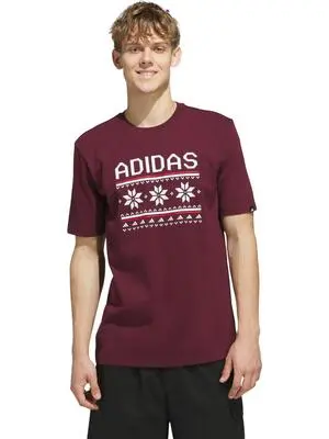 Adidas Vacation Print Graphic T-shirt - Maroon
