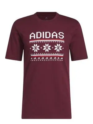 Adidas Vacation Print Graphic T-shirt - Maroon