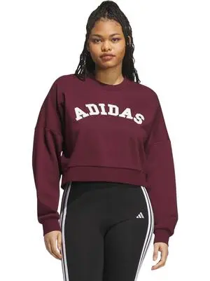 Adidas Chenille Logo Graphic Sweatshirt - Maroon