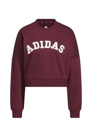 Adidas Chenille Logo Graphic Sweatshirt - Maroon