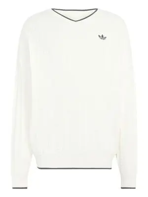 Adidas Cable Knit Sweater - Cloud White