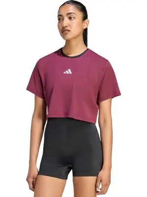 Adidas Climacool Lace Crop T-shirt Pro - Maroon