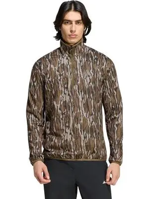Adidas Terrex Multi Climawarm Half Zip Tech Fleece Top Featuring Mossy Oak Bottomland Allover Print Graphic S Multicolor