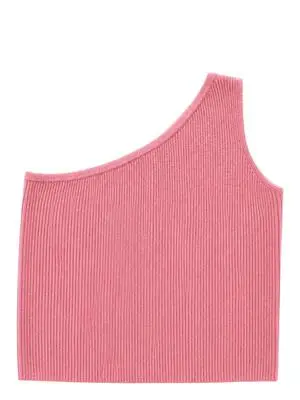 MAISON LOINTAINE Juliette One Shoulder Cashmere Top - Pink