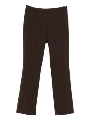 Peserico Peserico Seam-Detail Side-Slit Trousers Dark Brown