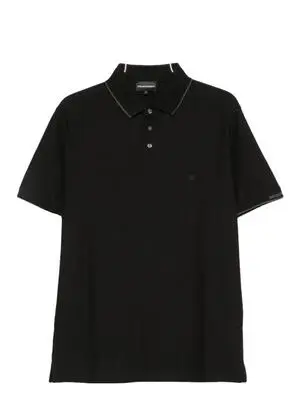 Emporio Armani Short-sleeved Polo Shirt - Black