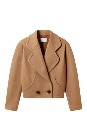 Stella McCartney Boxy Double-breasted Coat - Camel