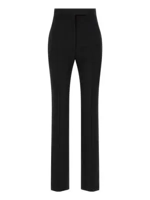TOM FORD Satin-trim Wool Trousers - Black