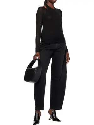 DARKPARK Denim Trousers With Belt Loops - Black