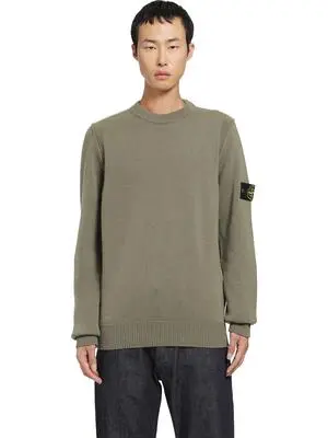 Stone Island STONE ISLAND Lambswool Crew Neck Jumper Grey