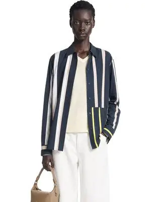 Loewe Striped Cotton Poplin Shirt - Blue