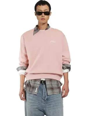 Acne Studios Logo Fleece Sweatshirt - Pink