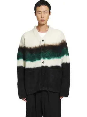 Sacai Chusen-dyed Knit Cardigan - Black
