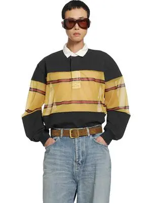 Kapital Dense Jersey X Sheer Jersey Rugby Polo - Black