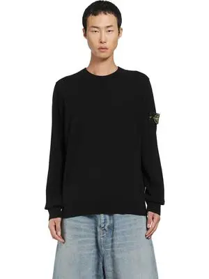 Stone Island Light Geelong Wool Sweater - Black