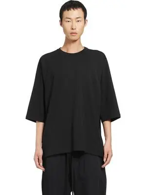 THOM KROM Printed Round Neck T-shirt - Black