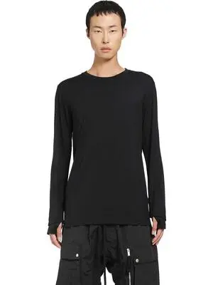 THOM KROM Stretch Viscose Long Sleeve T-shirt - Black