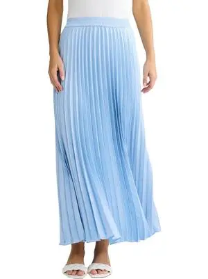BRAVE+TRUE Brave+True Alias Pleat Maxi Skirt Blue