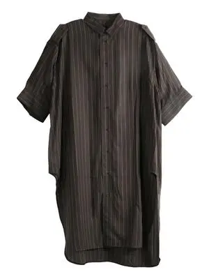 OMAR AFRIDI Vertical-stripe Epaulette Shirt