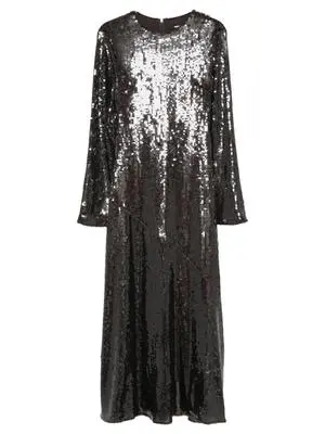 ROTATE BY BIRGER CHRISTENSEN Long Sleeve Sequin Maxi Dress - Marrone