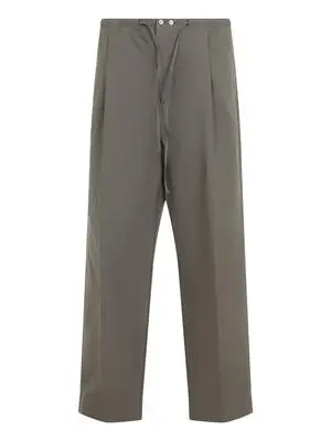 Bottega Veneta Straight-leg Cotton Trousers - Grey