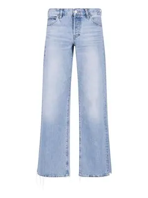 FRAME FRAME High-Rise Wide-Leg Jeans In Washed Denim Blue