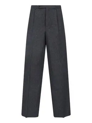 JIL SANDER Tailored Wide-leg Wool Trousers - Grey