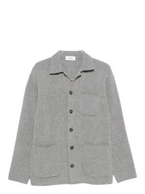 LARDINI LARDINI Button-Front Knit Overshirt Grey
