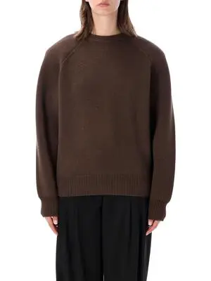 THE FRANKIE SHOP THE FRANKIE SHOP Raglan Sleeve Crewneck Sweater Marrone