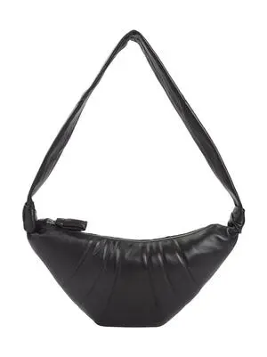LEMAIRE Medium Croissant Handbag In 100% Lamb Leather - Brown