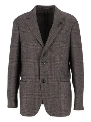 LARDINI Tailored Wool-blend Jacket - Brown