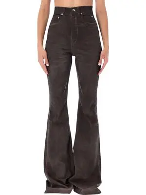 Rick Owens RICK OWENS DRKSHDW High-Waist Flared Jeans Grape