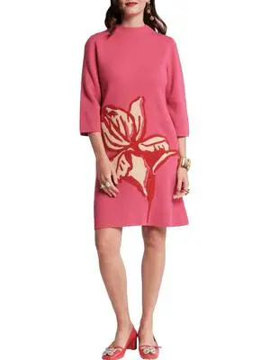 FRANCES VALENTINE Annie Fringed Tulip Dress - Pink/multi