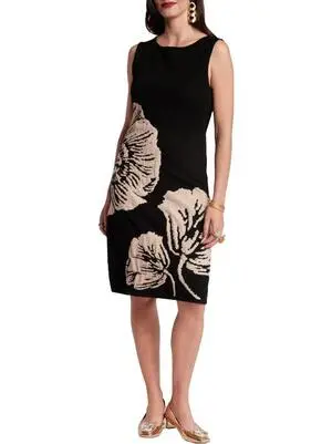 FRANCES VALENTINE Swan Shift Dress - Black/camel