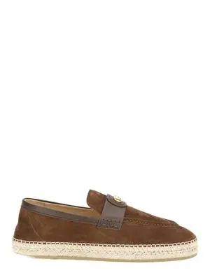 Valentino Garavani Suede Espadrilles With Vlogo Signature - Brown
