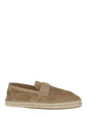 Valentino Garavani Suede Espadrilles With Vlogo Signature - Beige