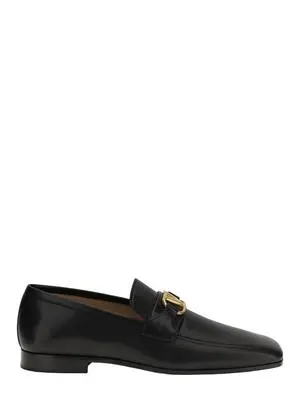 Valentino Garavani Goat Vlogo Loafers - Black
