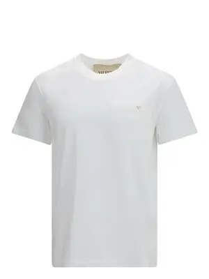 Valentino Garavani Cotton T-shirt With Vgold Ale - White
