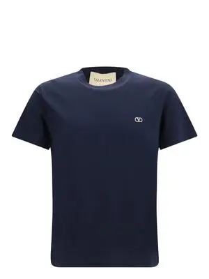 Valentino Garavani Cotton Vlogo T-shirt - Blue