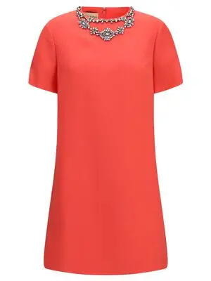 VALENTINO Embellished Crew-neck Dress