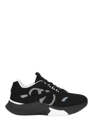 Valentino Garavani Demivee Mesh And Suede Low Top Sneakers - Black